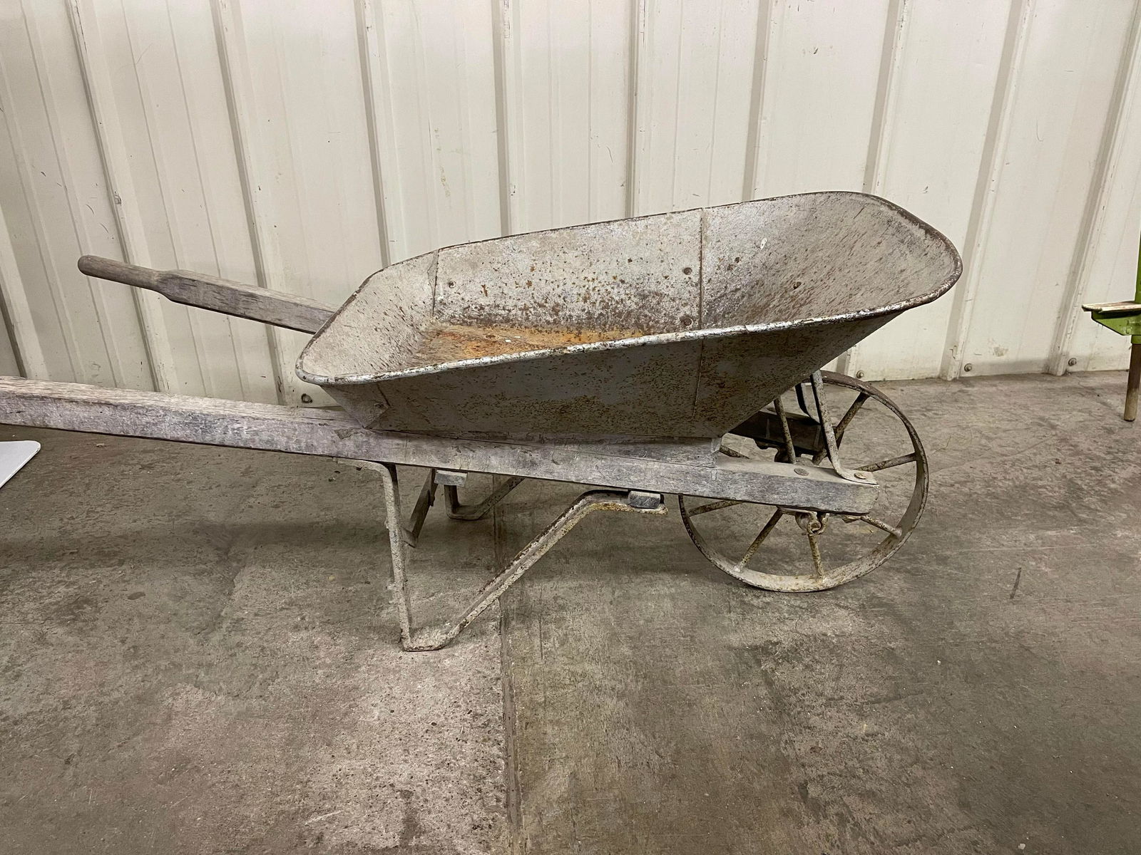 Antique Steel Wheel Wheelbarrow