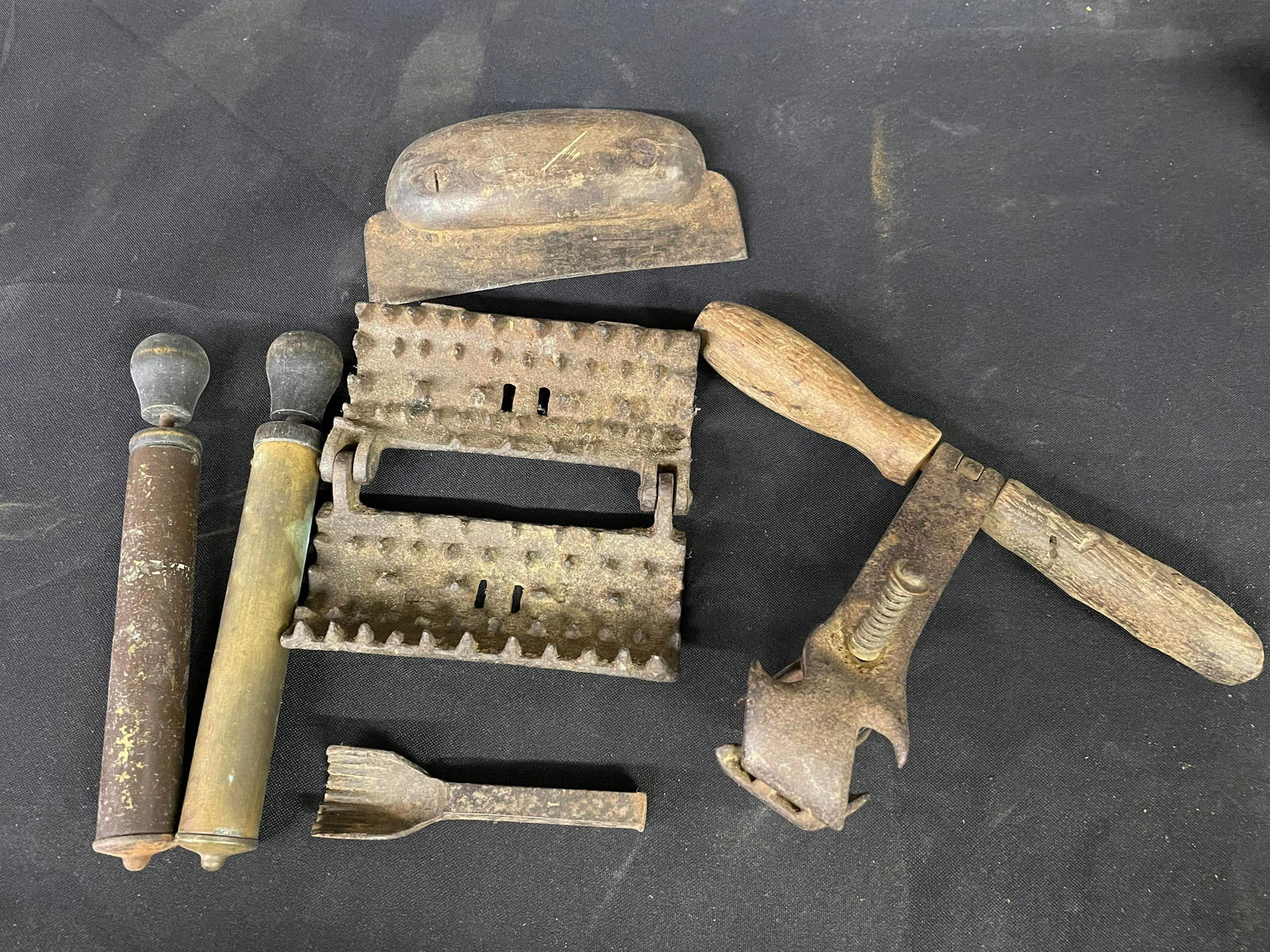 Assorted Primitive Hand Tools And Items