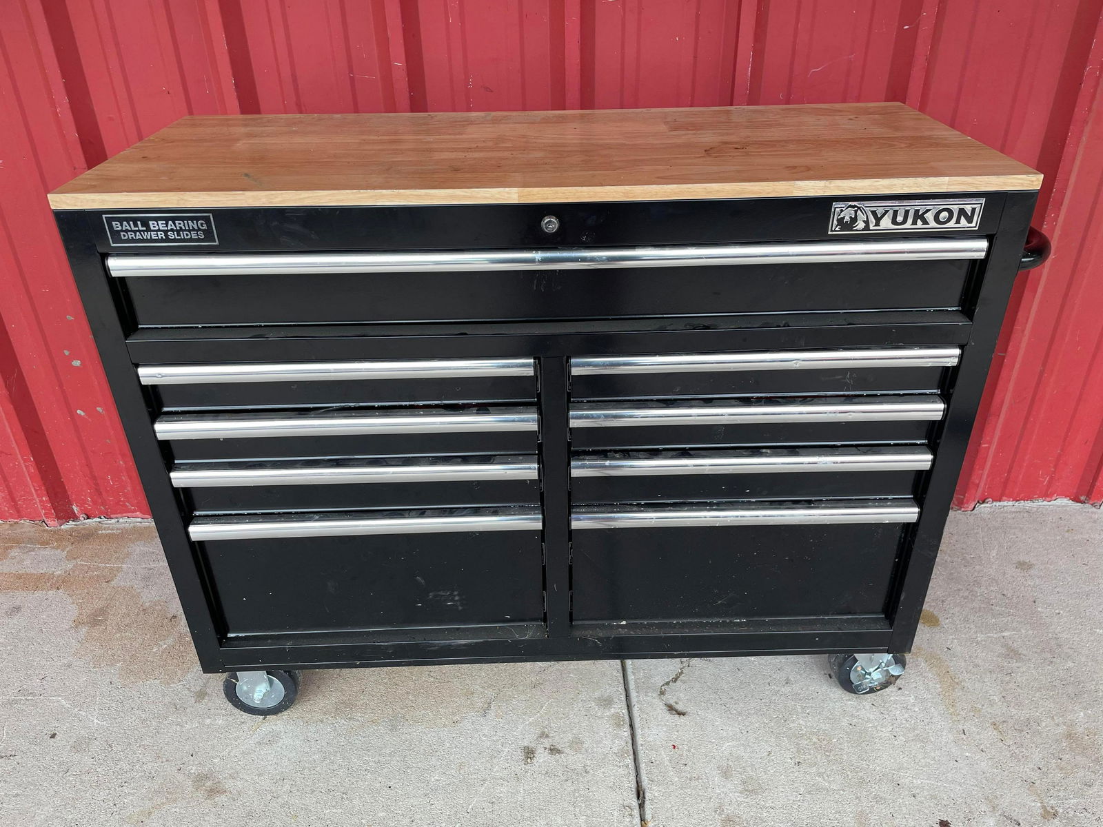 Yukon Rolling Tool Chest With Wood Work Table Top