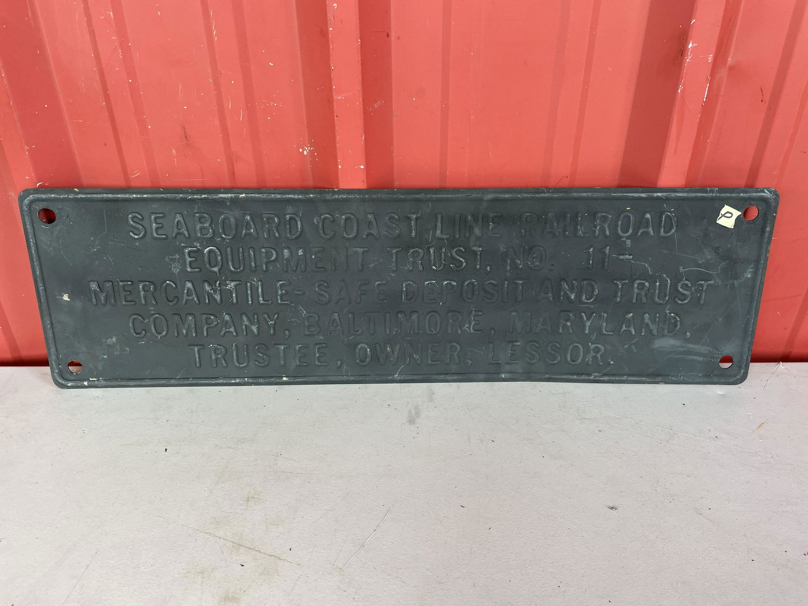 Seaboard Coastline Railroad Equipment Trust No. 11 Mercantile Safe ...