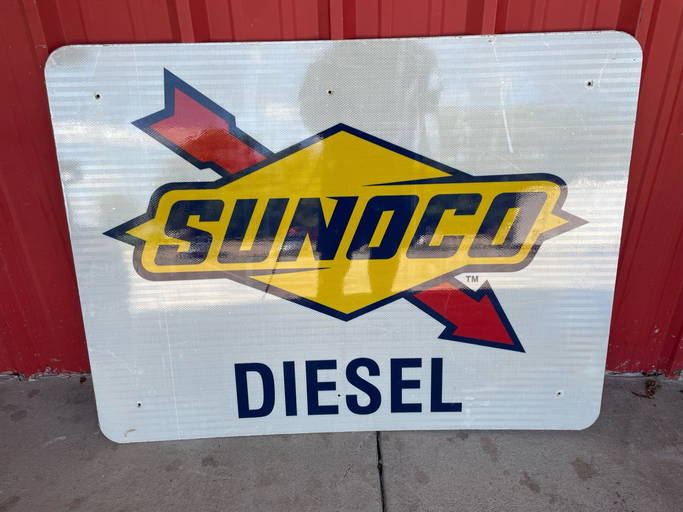 Metal Sunoco Diesel Sign - Oct 15, 2022 | Swisher Bros. Auction LLC in KY