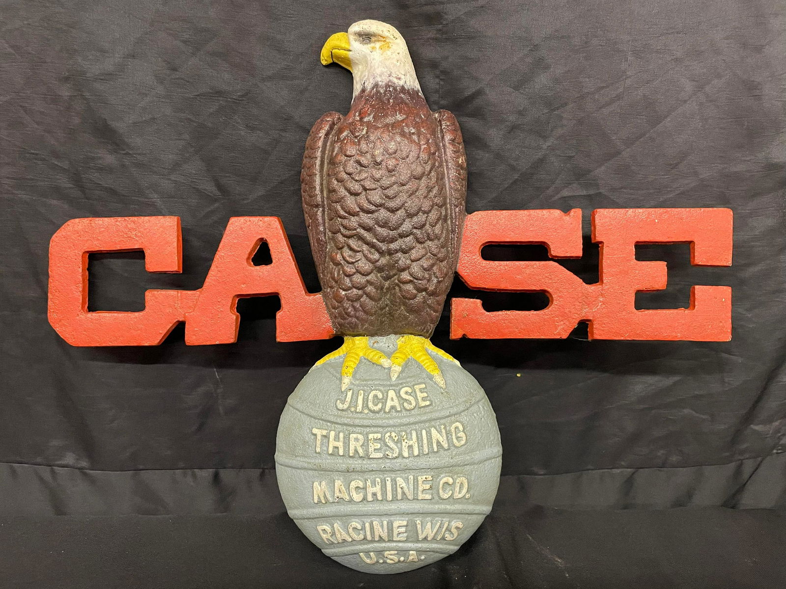 Aluminum CASE Eagle Sign (#0471) on Jan 09, 2023 | Swisher Bros. Auction LLC in KY