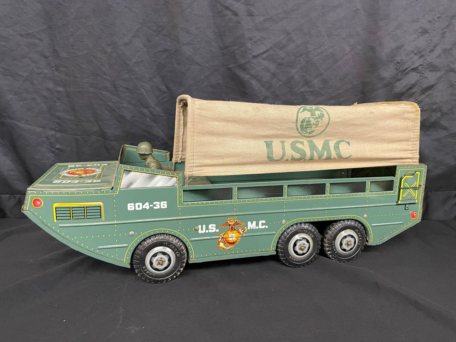 Vintage Pressed Steel Marx Lumar USMC Amphibious Duck Boat - Jan 09 ...