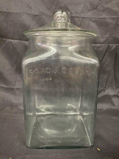 Vintage Isaac J Collins Glass Jar