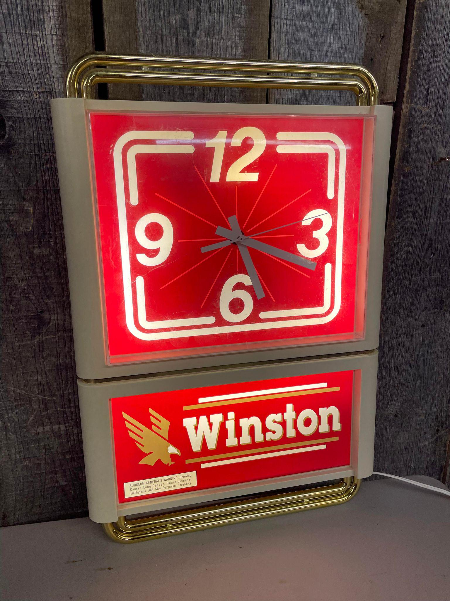 Lighted Winston Clock - Feb 24, 2023 | Swisher Bros. Auction LLC in KY