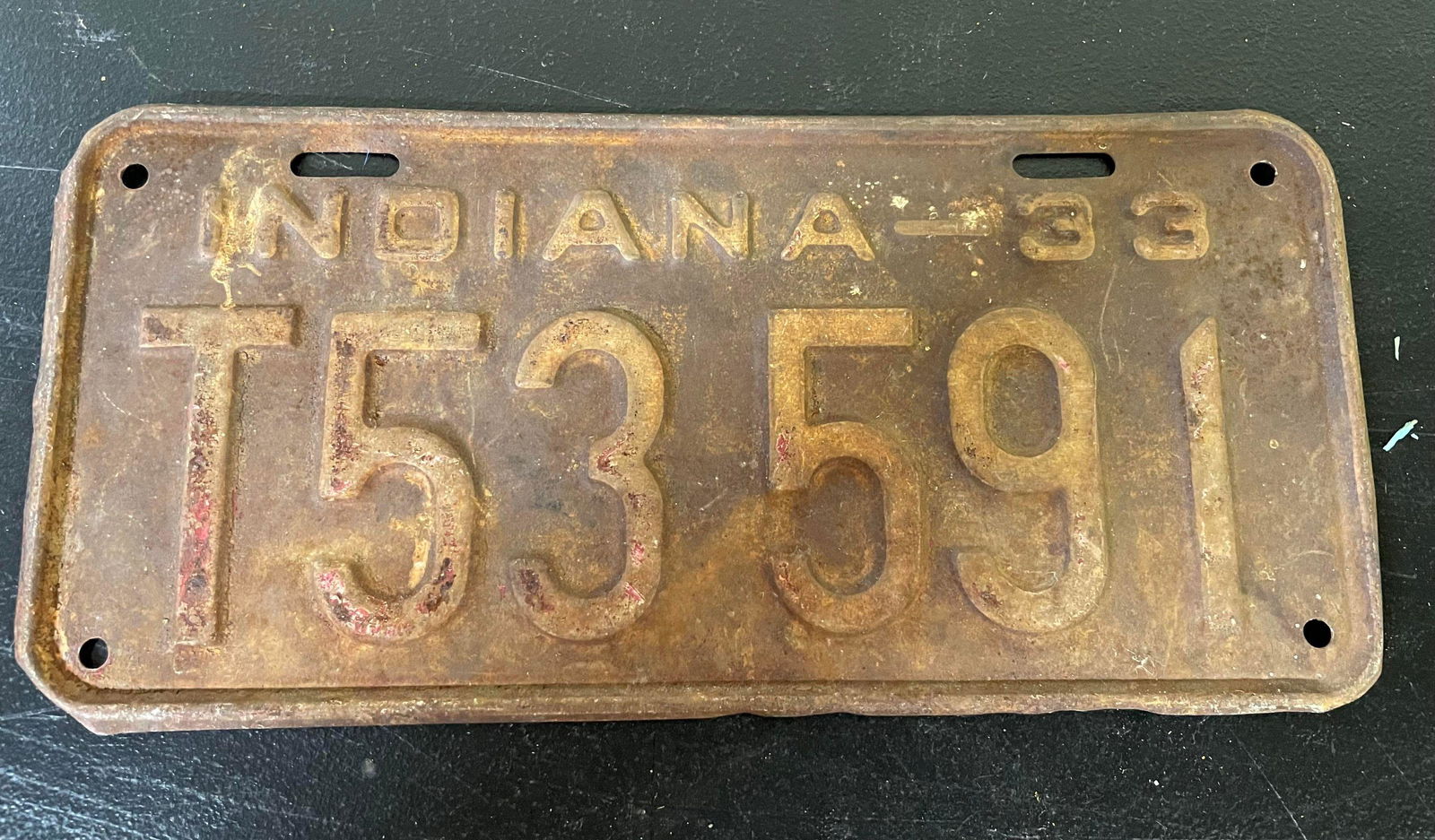 Antique Indiana License Plate - Apr 16, 2023 | Swisher Bros. Auction ...