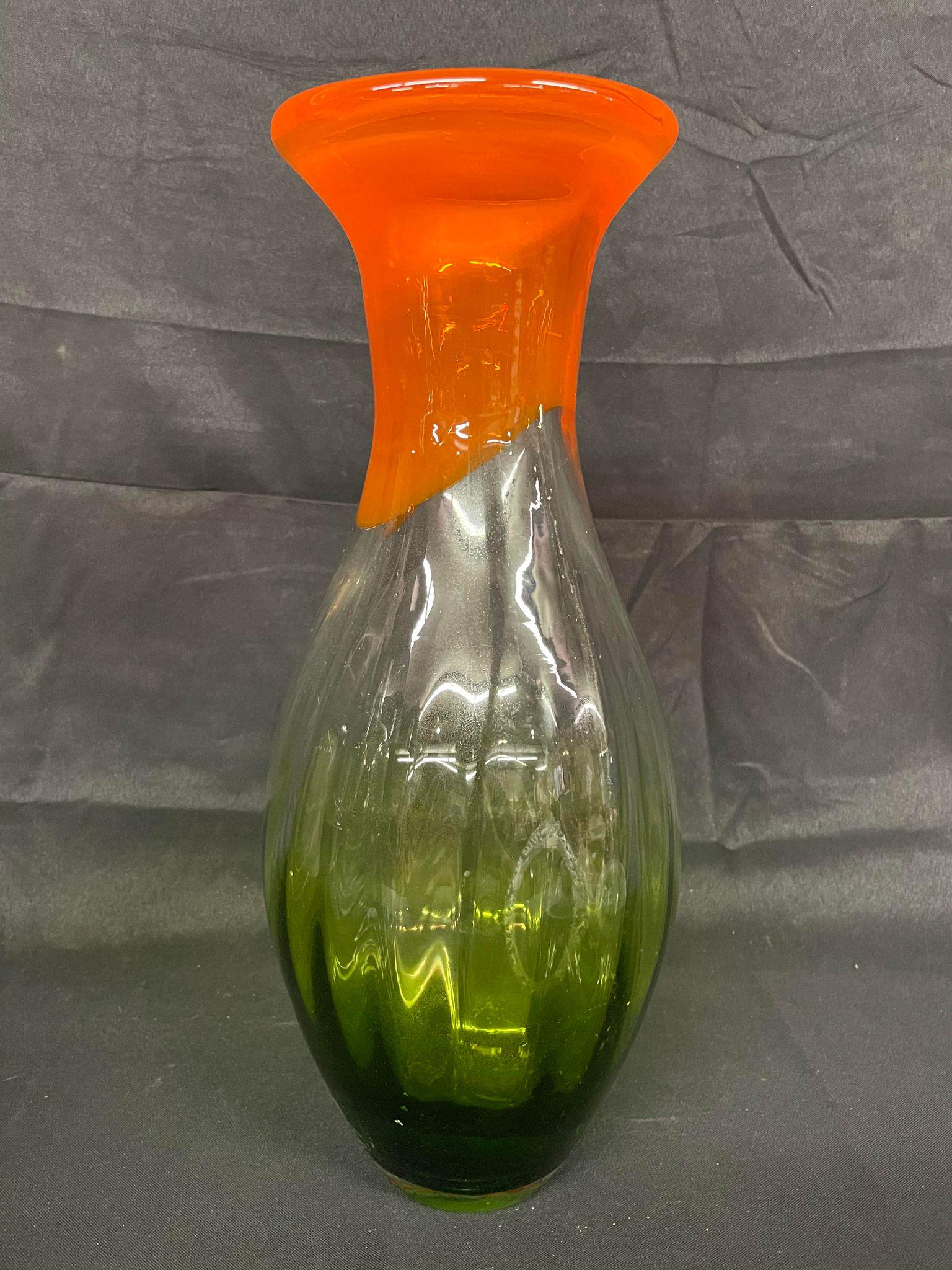 Blenko Amberina Style Art Glass