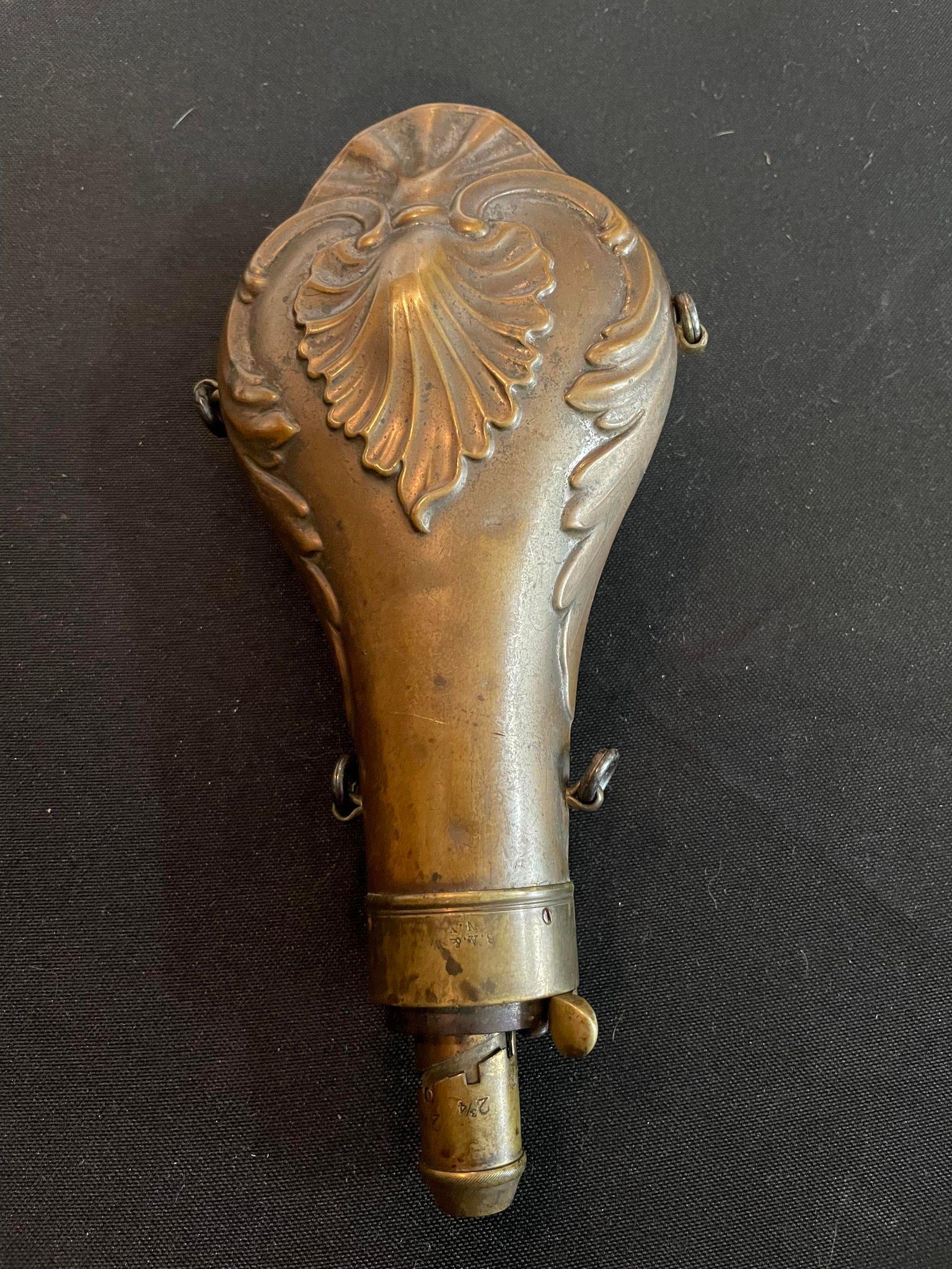 Antique Black Powder Flask Auction