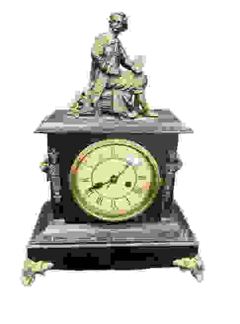 Figural Mounted Victorian Style Mantle Clock Auction