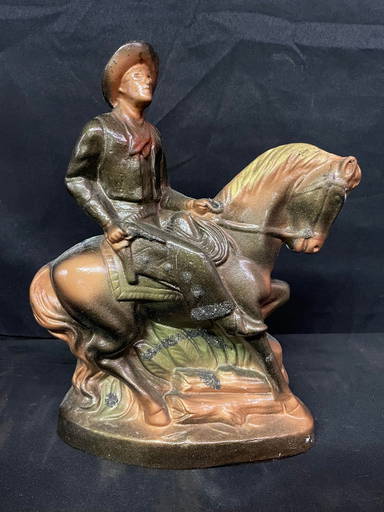 Vintage Lone Ranger On Horse Statue