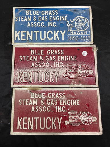 Bluegrass Steam & Gas Engine Plaques