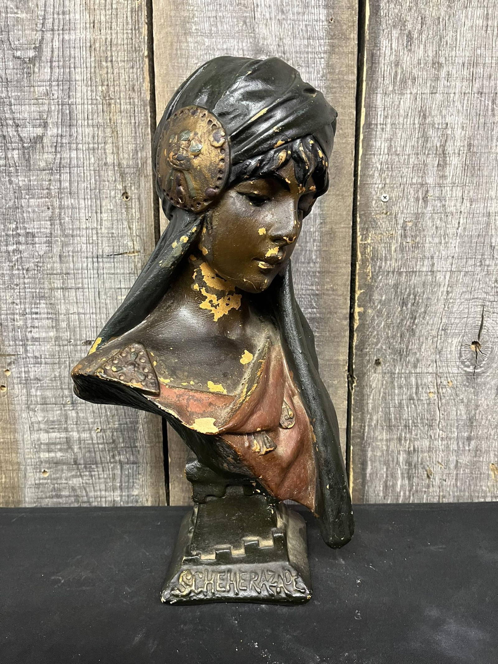 Chalkware Bust Of Persian Princess, Teller Of 1001 Nights By ...