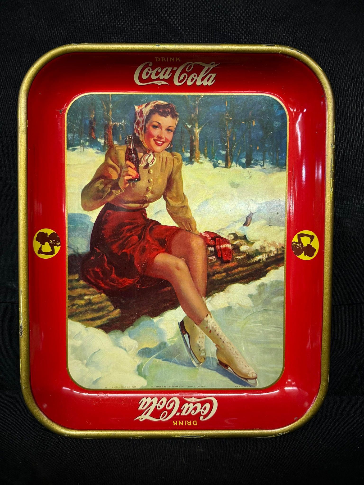 Original 1940 Coca-cola Tray Usa Auction