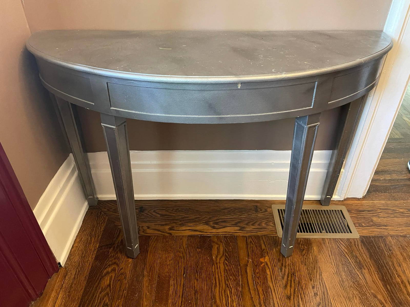 Painted Half Round Hall Table Auction