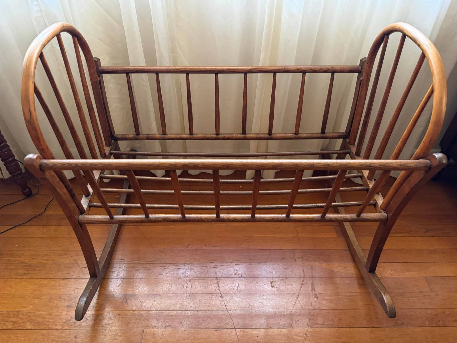 Vintage Wooden Baby Rocker Auction