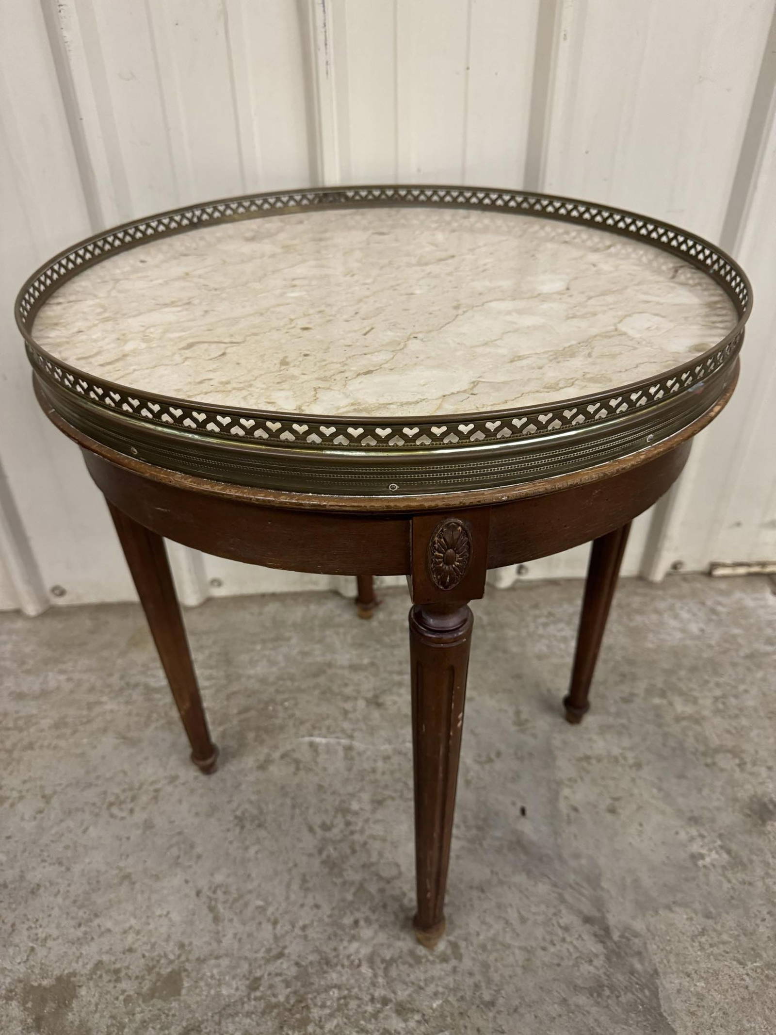 Brandt Mid 20th Century Vintage Marble Side Table Auction