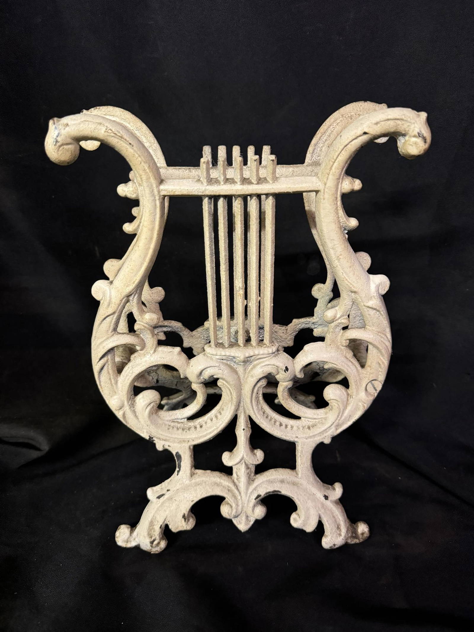 Cast Iron Lyre Book Music Holder Auction