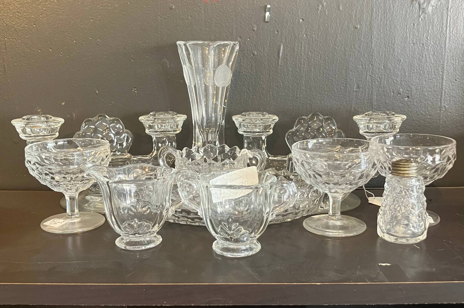 American Fostoria Collection Including Candlestick Holders, Cream ...