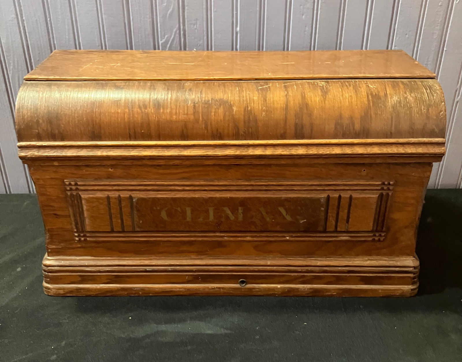 Antique Climax Sewing Machine Wooden Cover Converted Into Storage Box ...