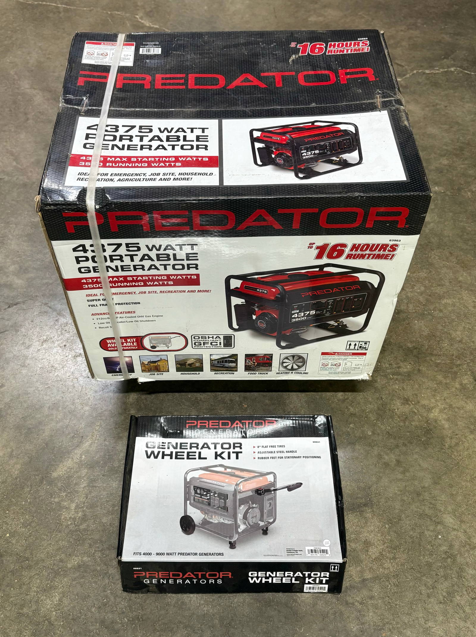 Predator 4375 Portable Generator New In Box With Predator Generator ...