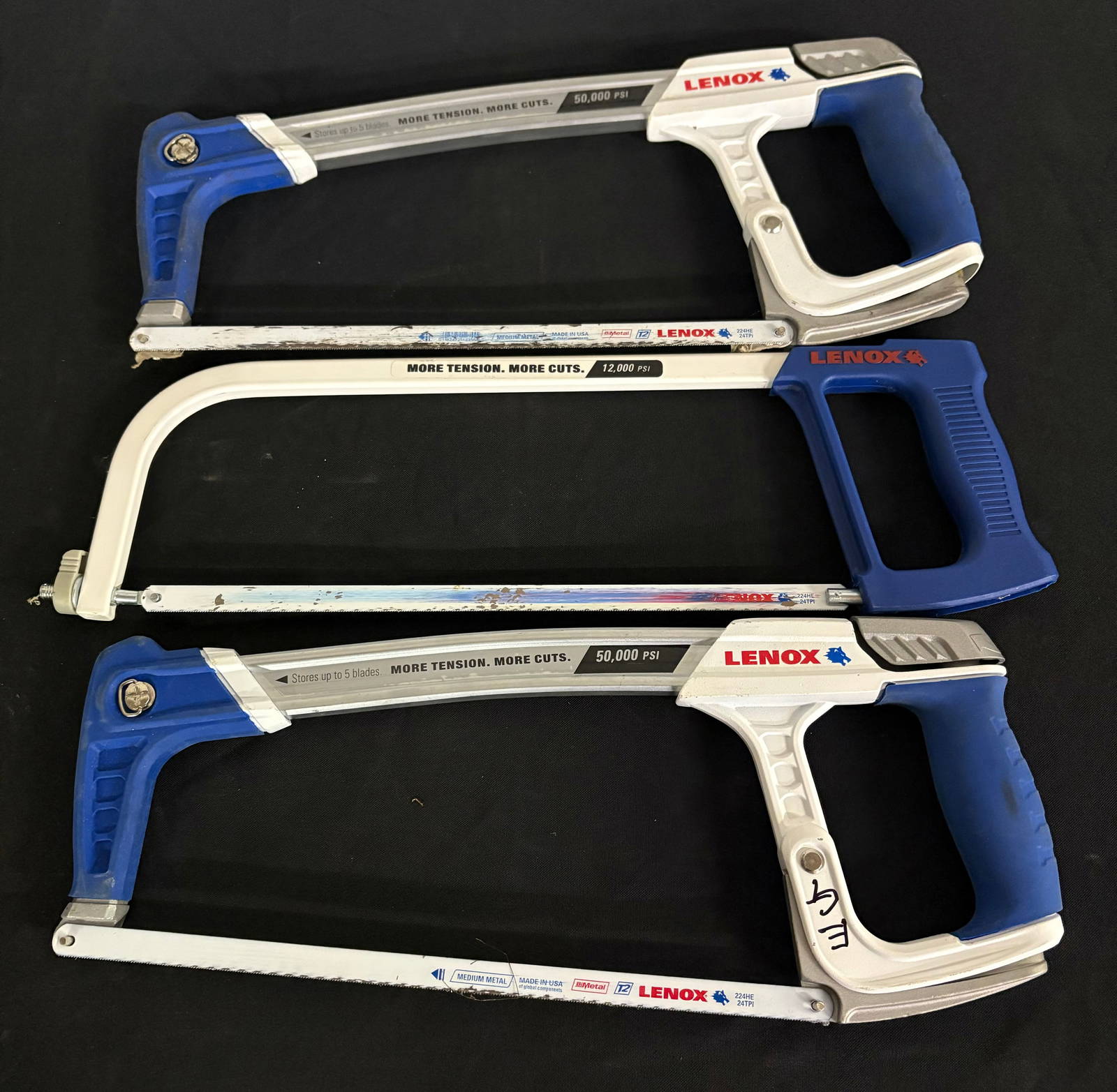 Trio Of Lenox Hacksaws 16" Auction