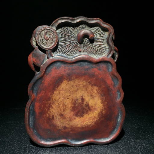 Red Silk Stone Ji'xiang'ru'yi Wenfang Ink Slab