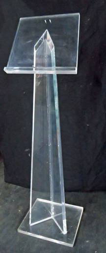 Solid Lucite Podium / Lectern Mid Century Modern