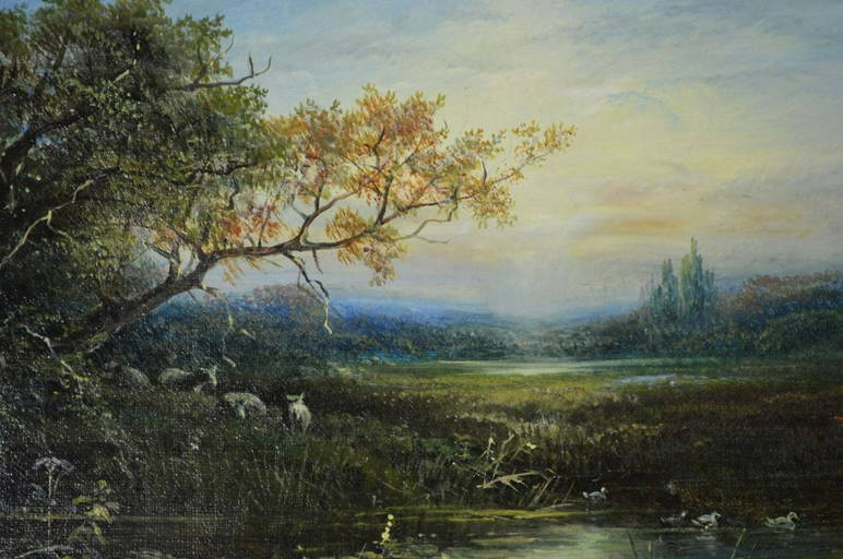 EDWIN BUTTERY 1839-1908 LANDSCAPE PAINTING SIGNED (#0123) on Jan 02 ...