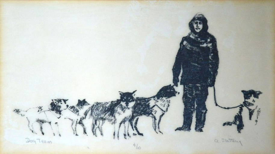 ALICE SLATTERY ALASKA DOG TEAM WOODBLOCK SIGNED (#0300) on Jan 02, 2023 ...