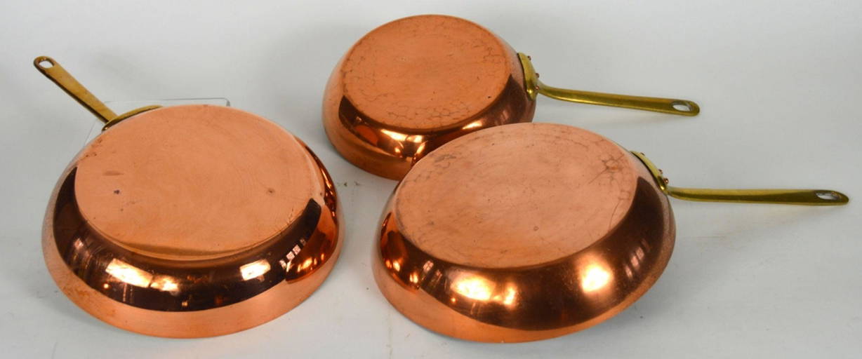 3 FRENCH COPPER SKILLETS (#0492) on Jan 02, 2023 | Austin York LLC in NY