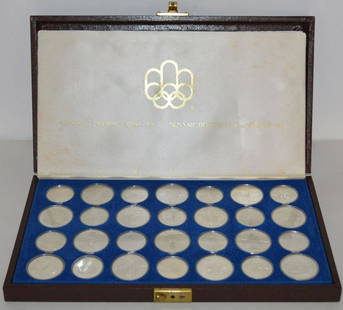 Canada 1976 Montreal Olympic 28 Silver Coin Set With Box