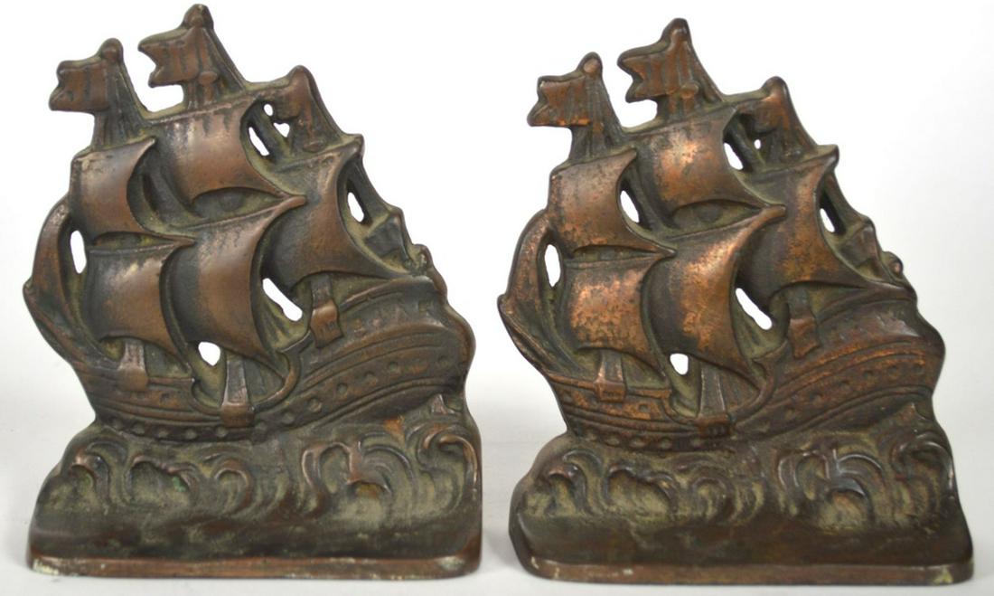 PAIR CAST IRON GALLEON BOOKENDS - Mar 16, 2023 | Austin York LLC in NY