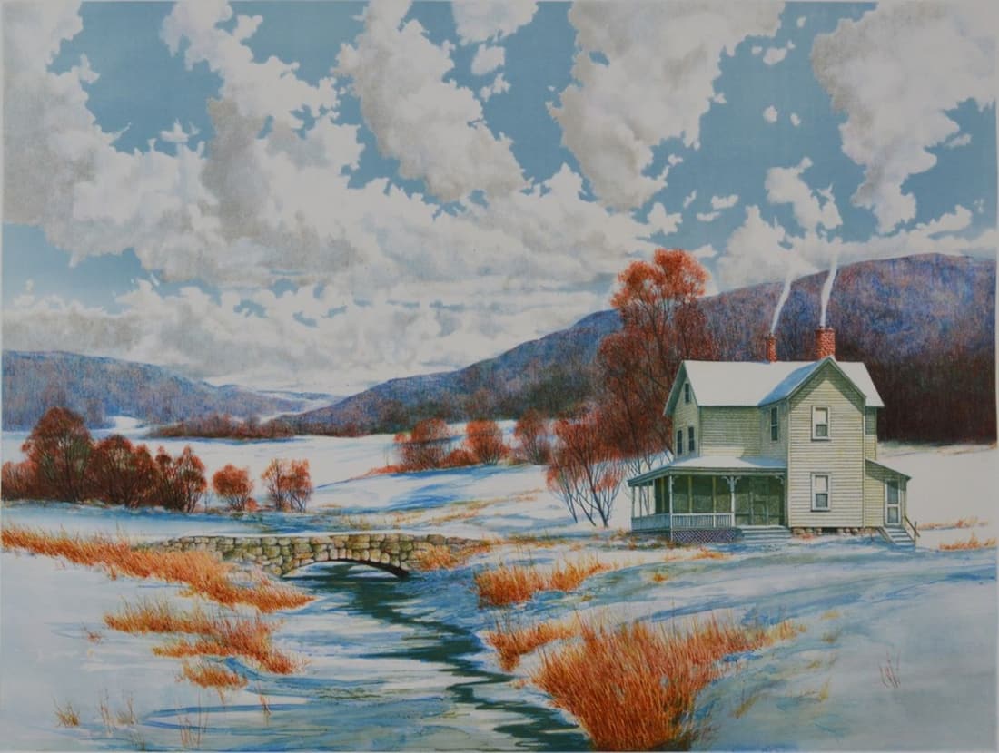 Gerald Lubeck (nj/vt 1942-2019) Lithograph Signed Auction