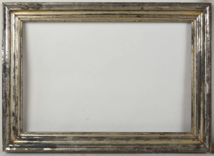 2 Antique American Silver Gilt Painting Frames