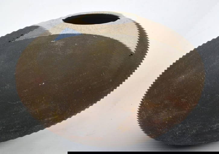 Russell Kagan Raku Art Pottery Large Signed Vase