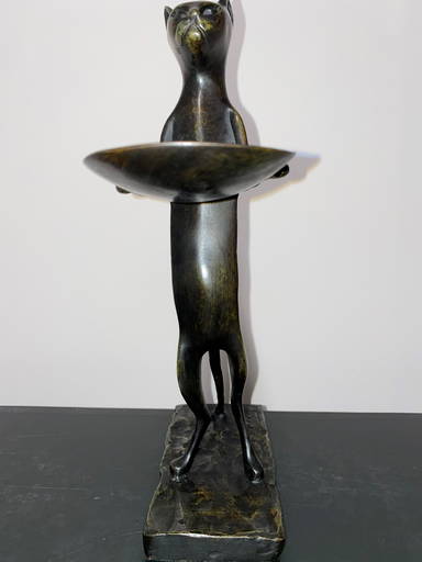 Swiss Bronze Sculpture Diego Giacometti Butler Cat