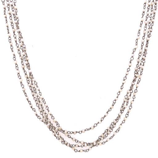 Platinum Small Pearl Chain
