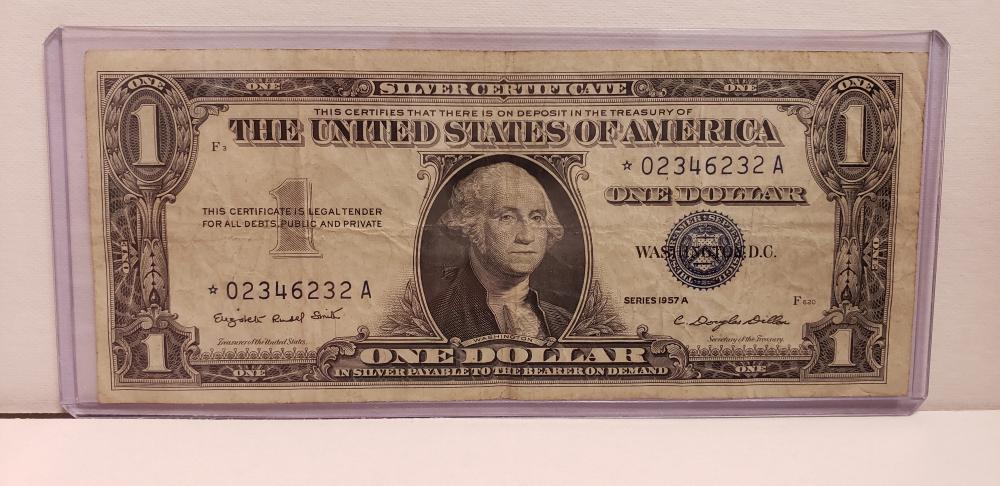 1957 $1 One Dollar Star Note Silver Certificate