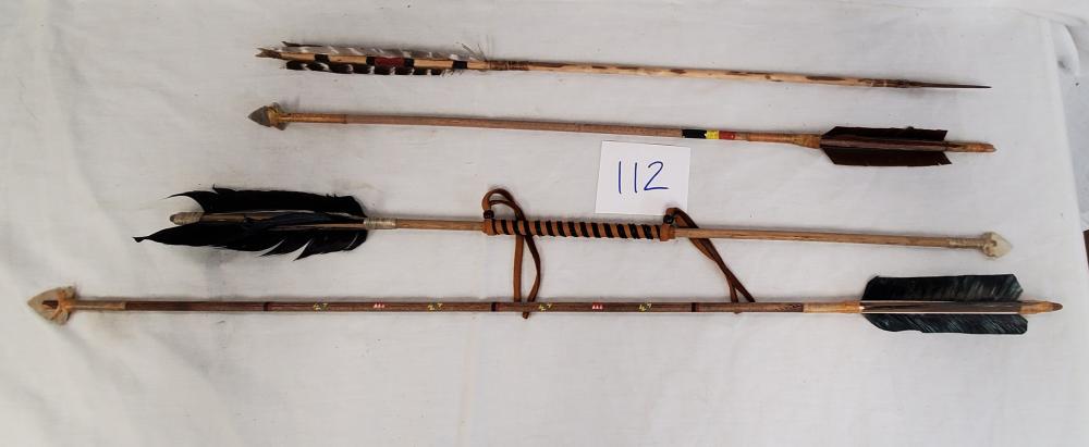 Set Of 4 Native American Made Arrows