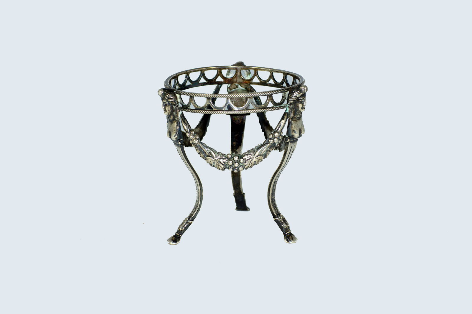 Antique Sterling Silver Easter Egg Stand