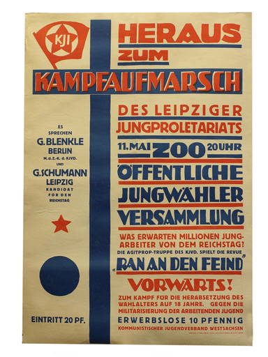 An Original Communist Propaganda Poster. 1920/1930s.