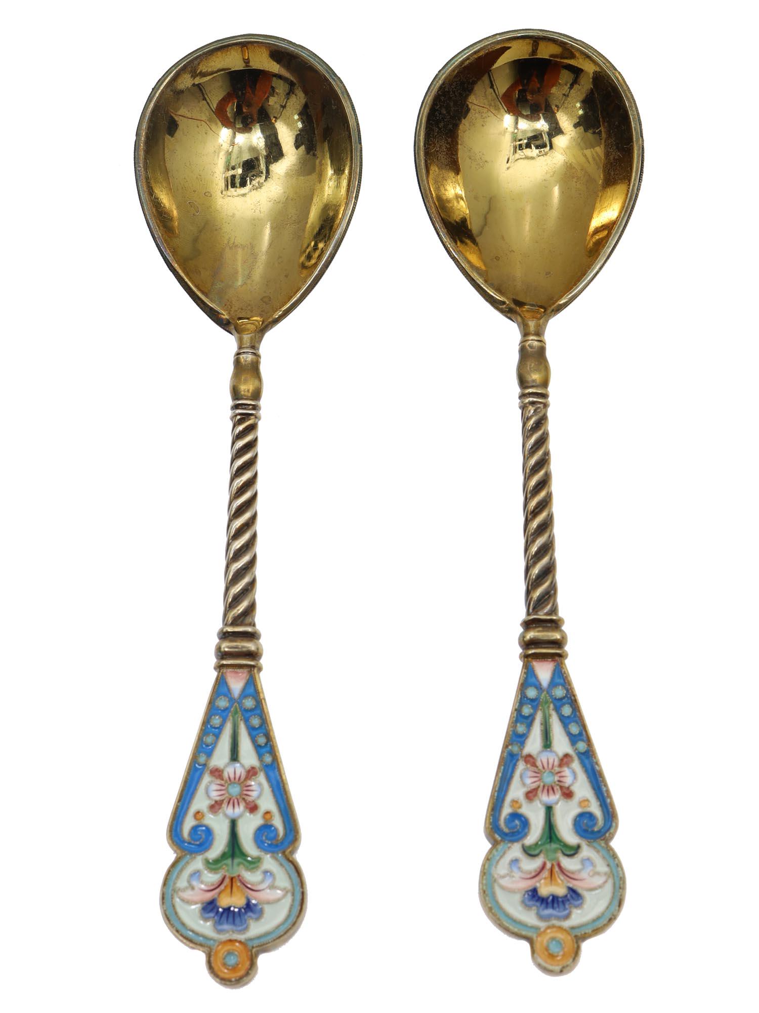 A PAIR OF RUSSIAN ENAMLED GILT-SILVER TEA SPOONS - Jul 12, 2020 ...