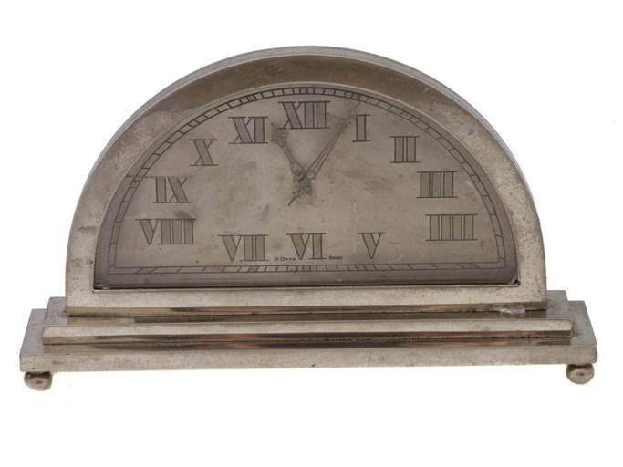 A Swiss 8 Day Semicircle Table Clock