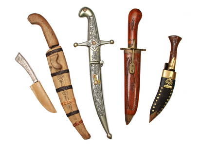 Antique Engraved Kukri Knife