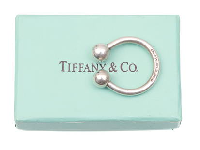 Tiffany & Co Silver Md Caduceus Key Ring