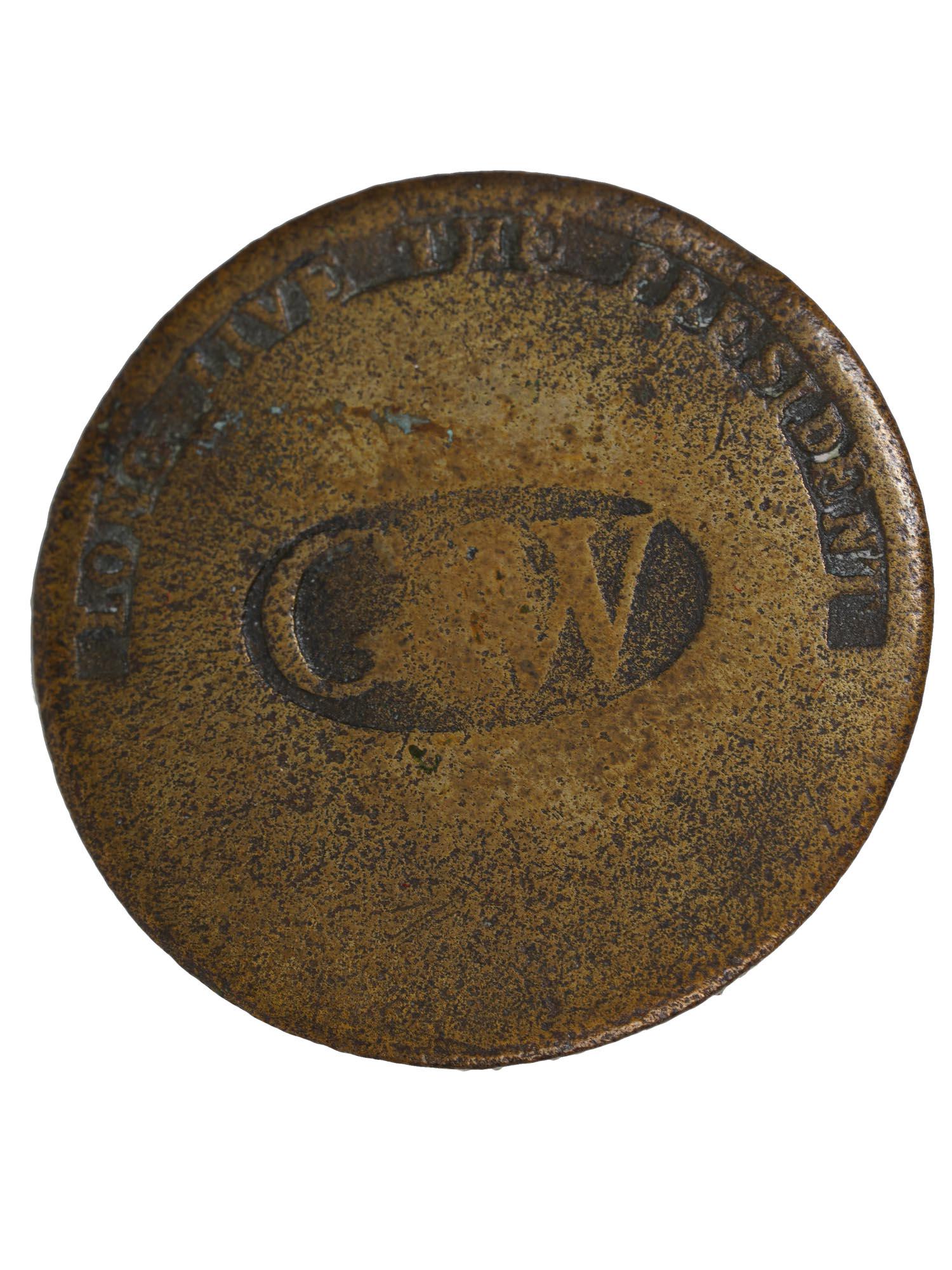 An Antique George Washington Inaugural Button
