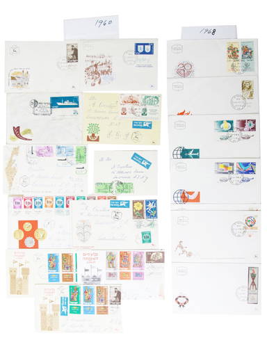 Vintage Israel First Day Cover Set From The 1960s