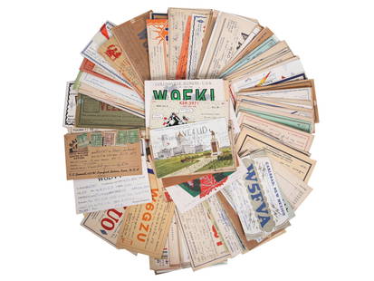 Large Collection Vintage Ham Radio Qsl Postcards