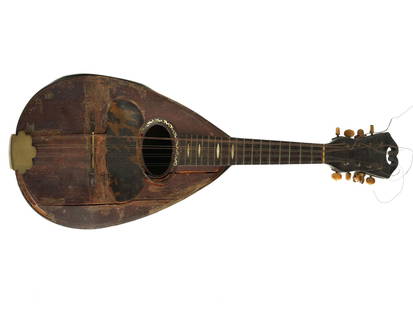 A Cased Frattelli Frati Italian Mandolin With A Butterfly Mother Of ...