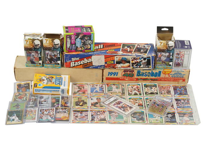 Vintage Collectible Baseball And Football Cards